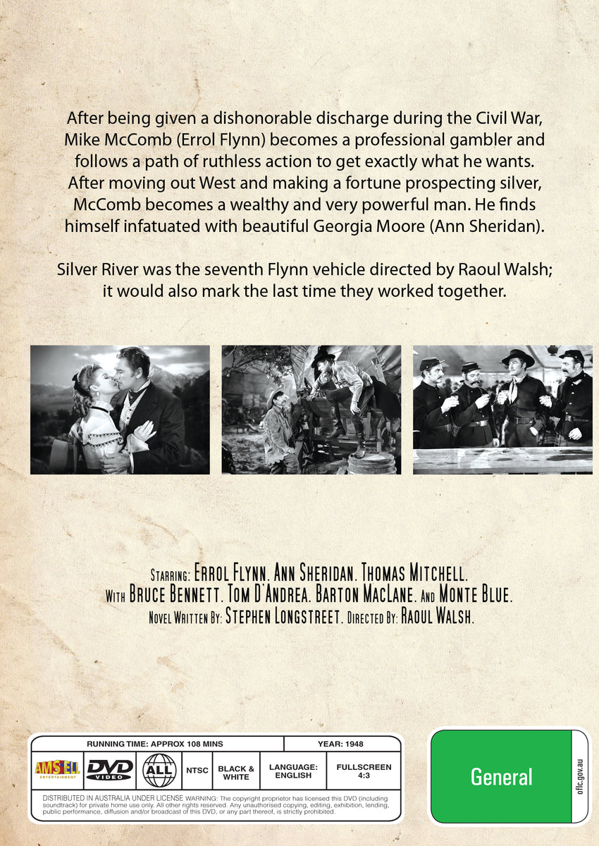 Silver River (1948) - DVD - Errol Flynn, Ann Sheridan