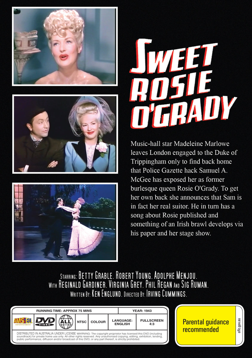 Sweet Rosie O'Grady (1943) - DVD - Betty Grable, Robert Young
