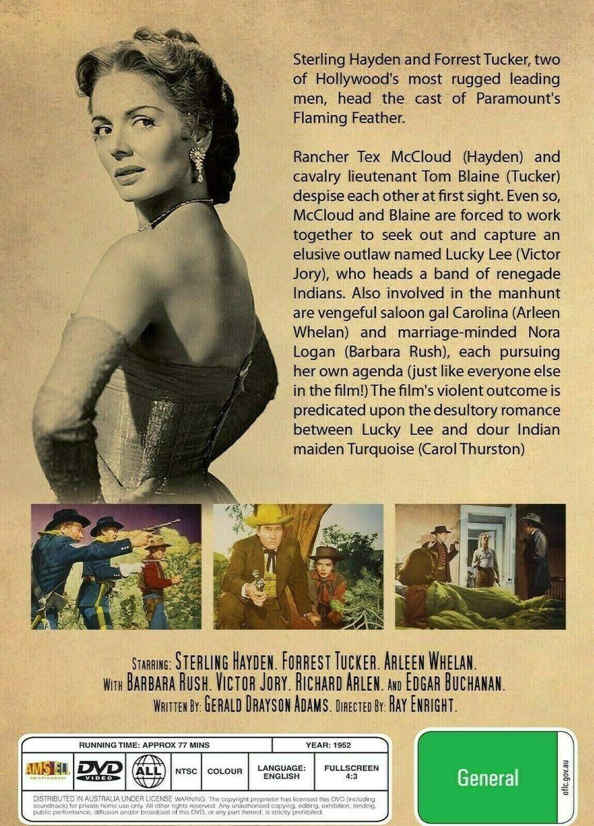Flaming Feather - DVD - Sterling Hayden, Forrest Tucker - WESTERN