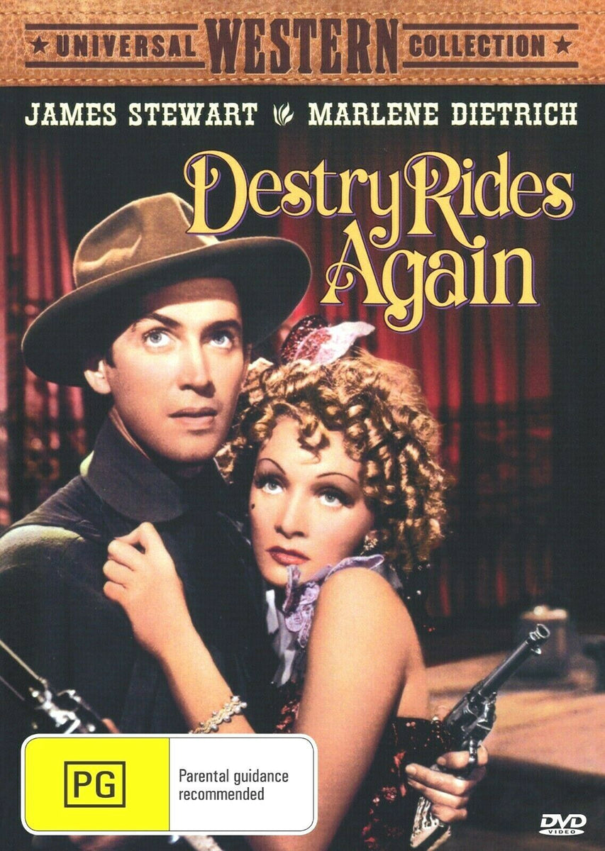 Destry Rides Again (1945) - DVD - Marlene Dietrich, James Stewart - WESTERN