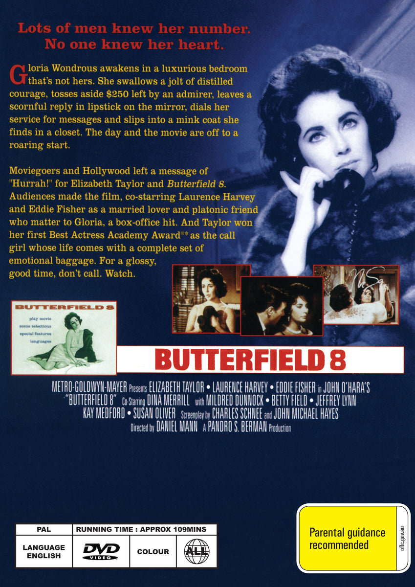 Butterfield 8 (1960) - DVD - Elizabeth Taylor, Laurence Harvey