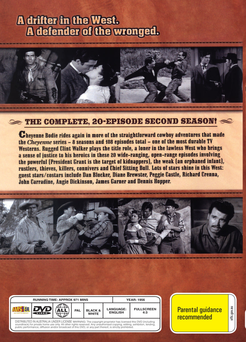 Cheyenne Season 2 (1956) - DVD - Clint Walker