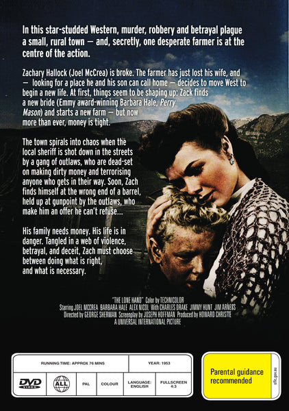 The Lone Hand (1953) - DVD - Joel McCrea, Barbara Hale
