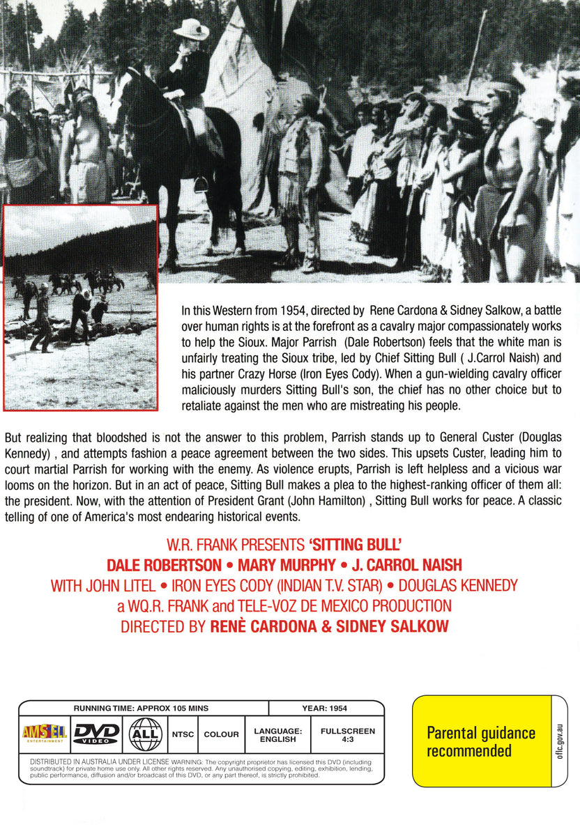 Sitting Bull (1954) - DVD - Dale Robertson, Mary Murphy